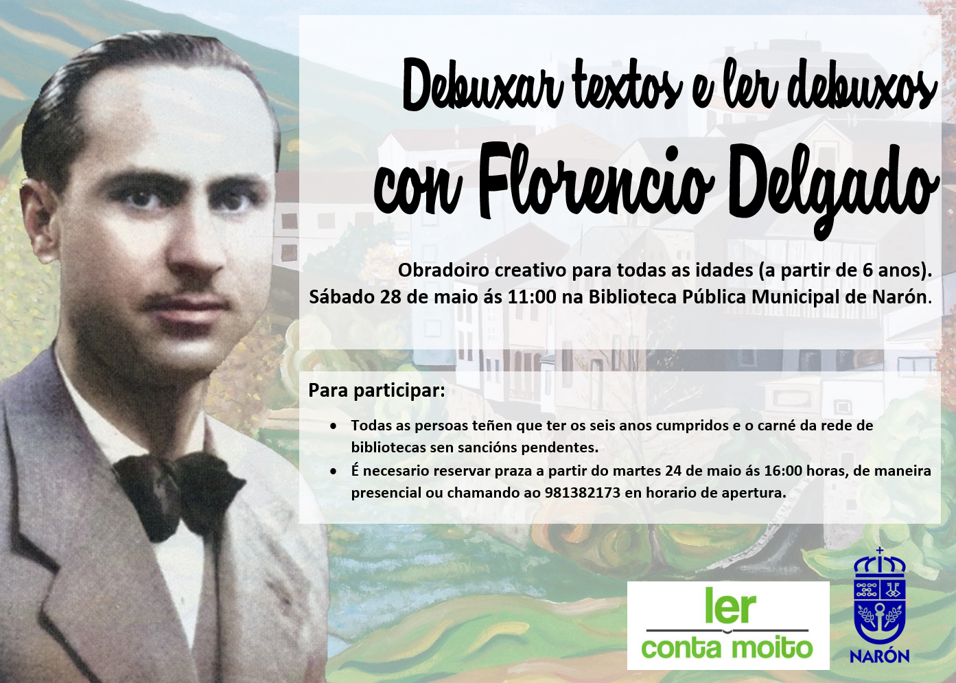 Dibujar textos y leer dibujos con Florencio Delgado | Narón - Portal ...